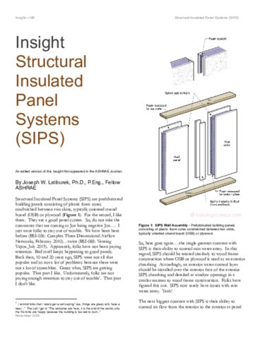 BSI-148: Structural Insulated Panel Systems (SIPS)© | buildingscience.com